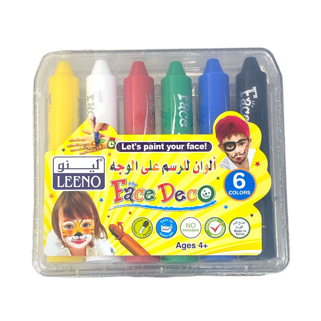 الوان وجه ملونة 6 حبة LEENO | Alsharq Book Store